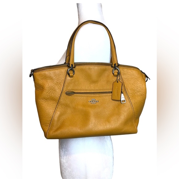 Coach | Bags | Coach Prairie Satchel Honey Pebbled Leather | Poshmark